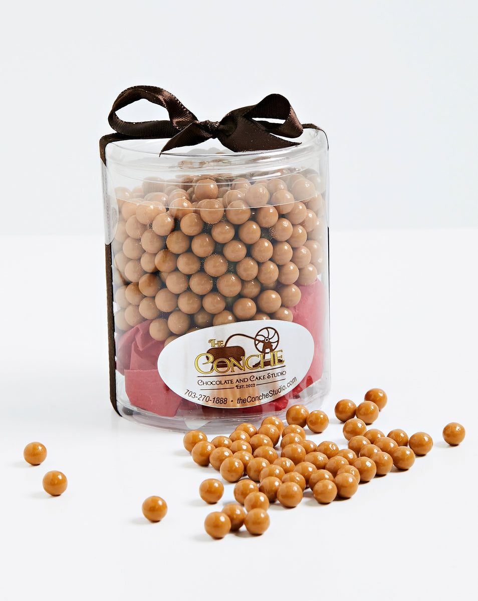 Blonde Chocolate Crispy Pearls – The Conche Chocolate & Cake Studio