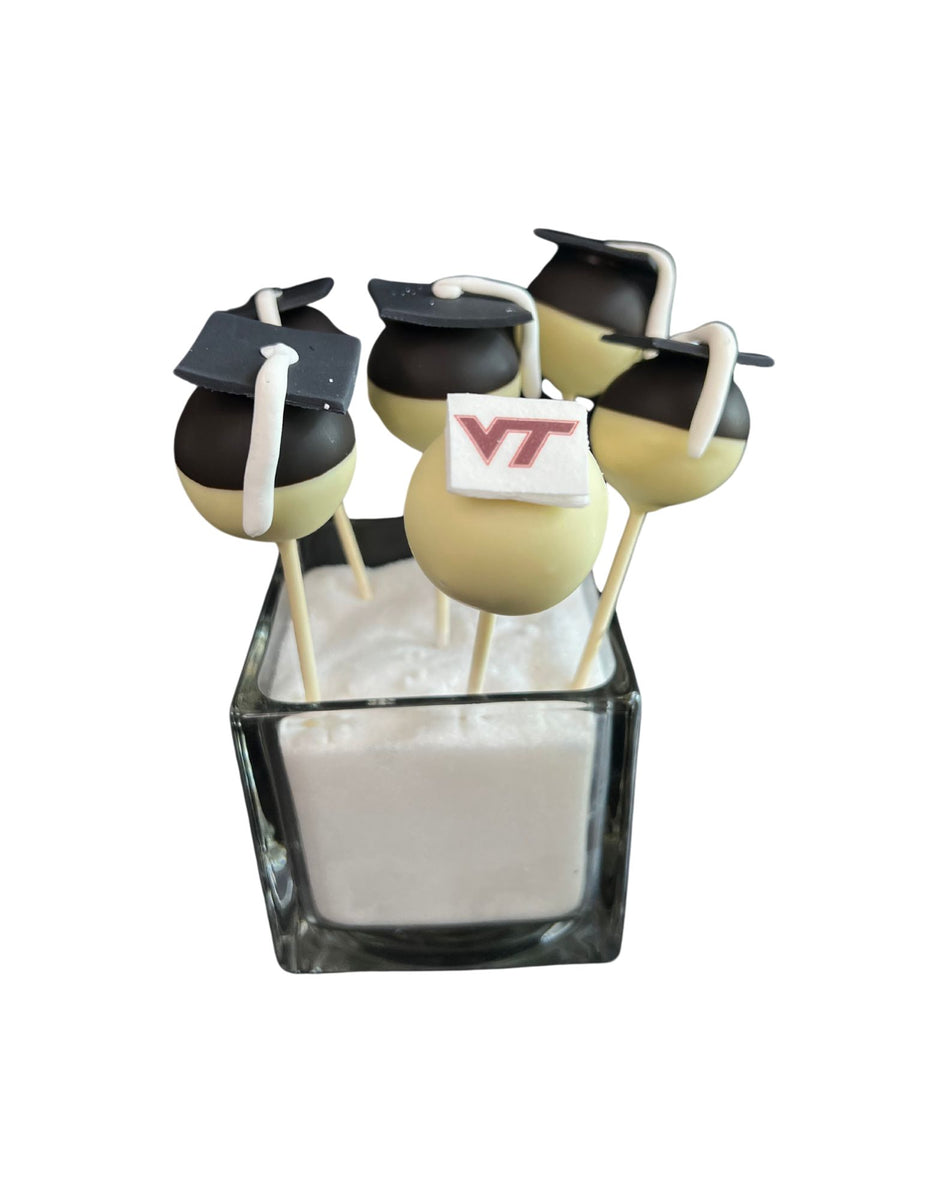 6 Graduation Cake Pops – The Conche Chocolate & Cake Studio